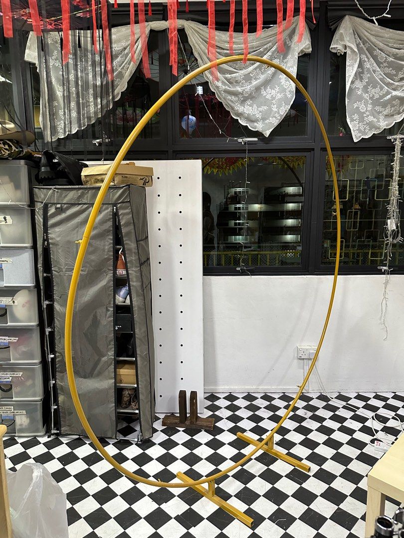 FOR SALE 2M Circle Arch Backdrop Frame, Furniture & Home Living, Home ...