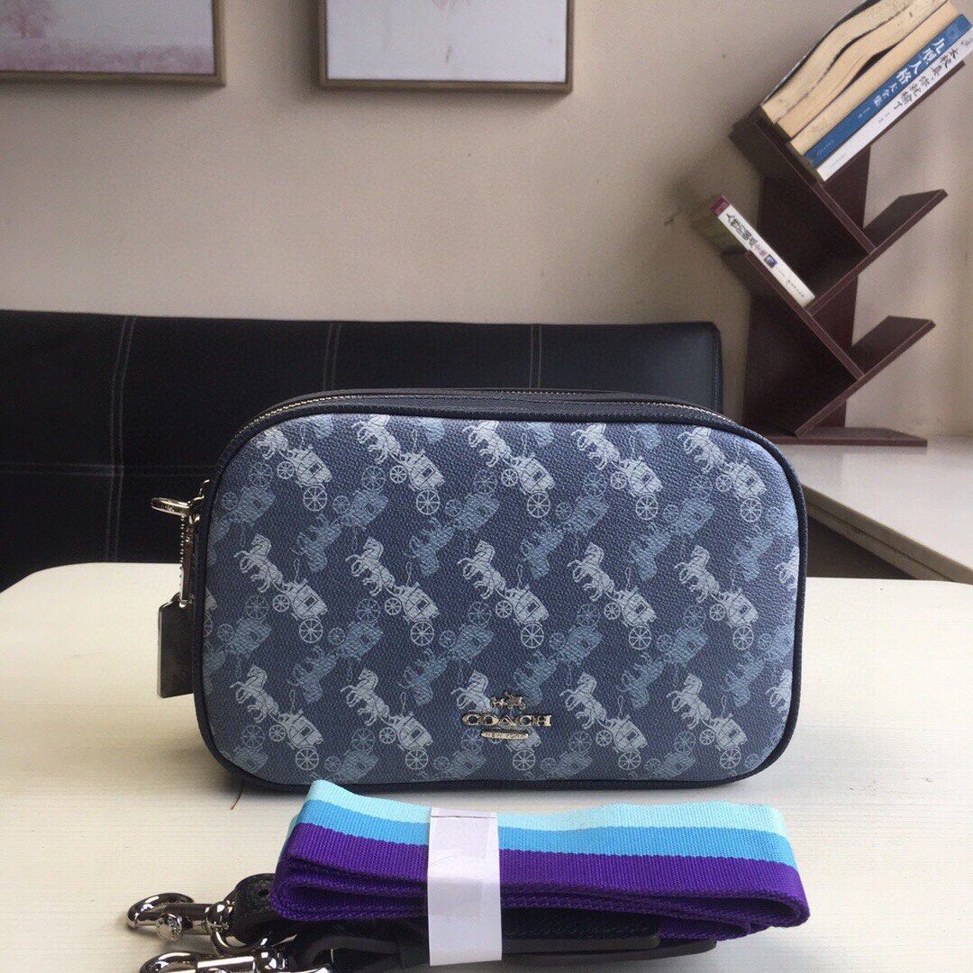 Coach carriage pvc double zip camera bag crossbody, Women's Fashion ...