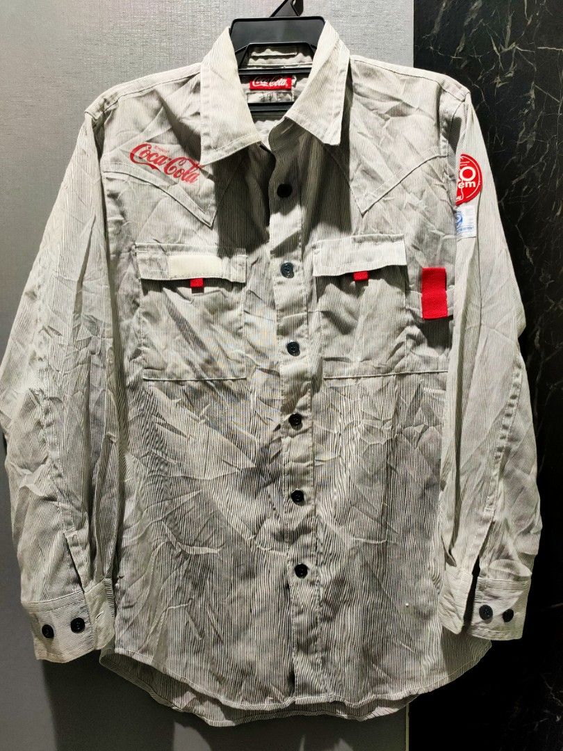 COCA COLA LONG SLEEVE SHIRT, Men's Fashion, Activewear on Carousell
