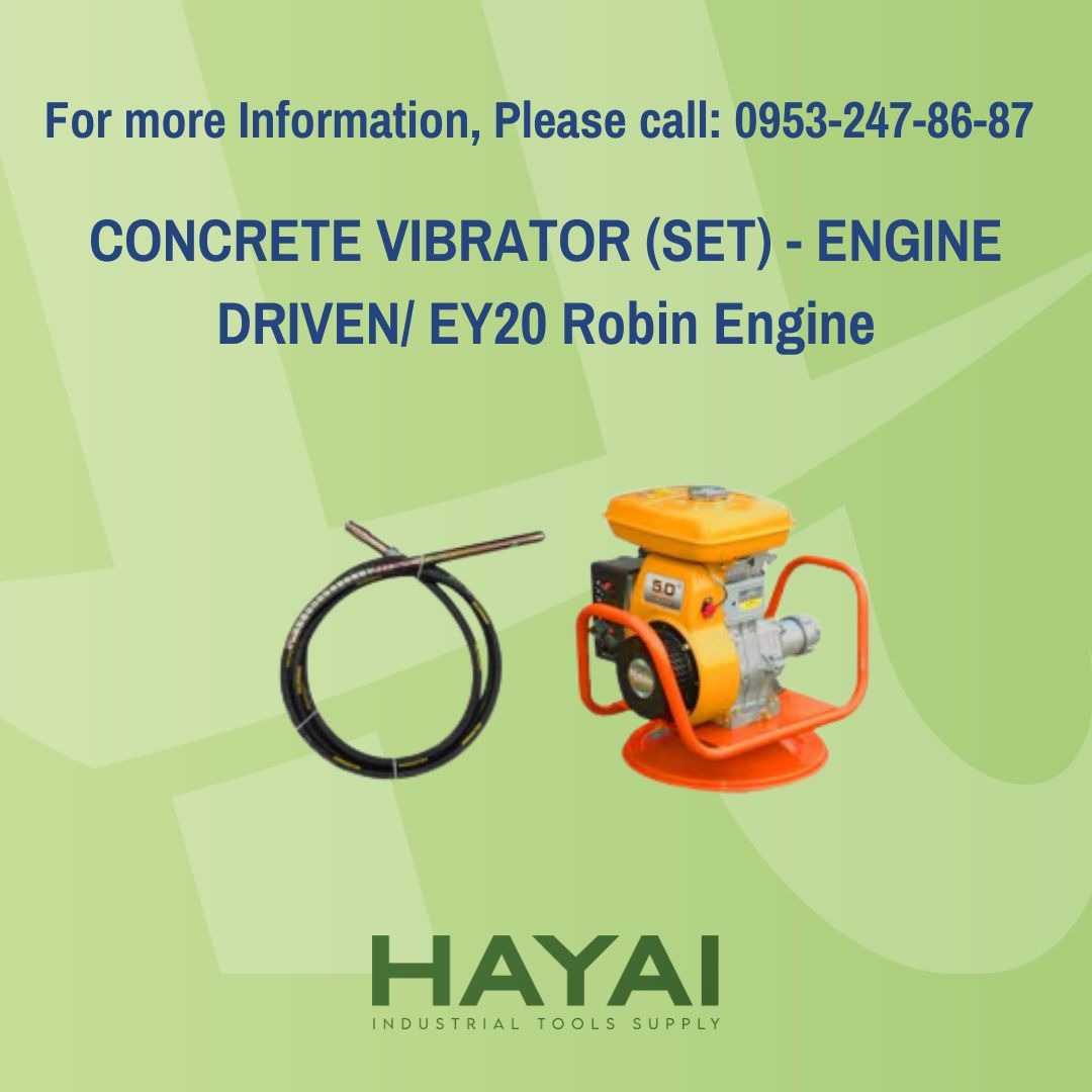 CONCRETE VIBRATOR (SET) - ENGINE DRIVEN/ EY20 Robin Engine, Commercial & Industrial ...