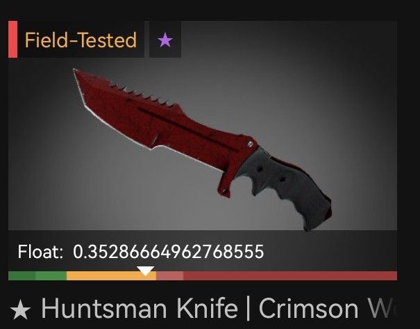 CS2 CSGO Huntsman knife Crimson Web FT, Video Gaming, Gaming ...