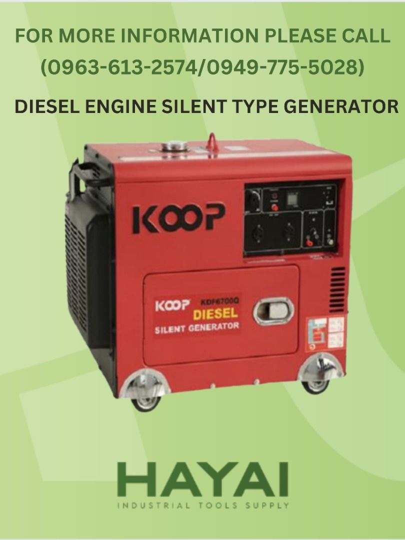 DIESEL ENGINE SILENT TYPE GENERATOR, Commercial & Industrial ...
