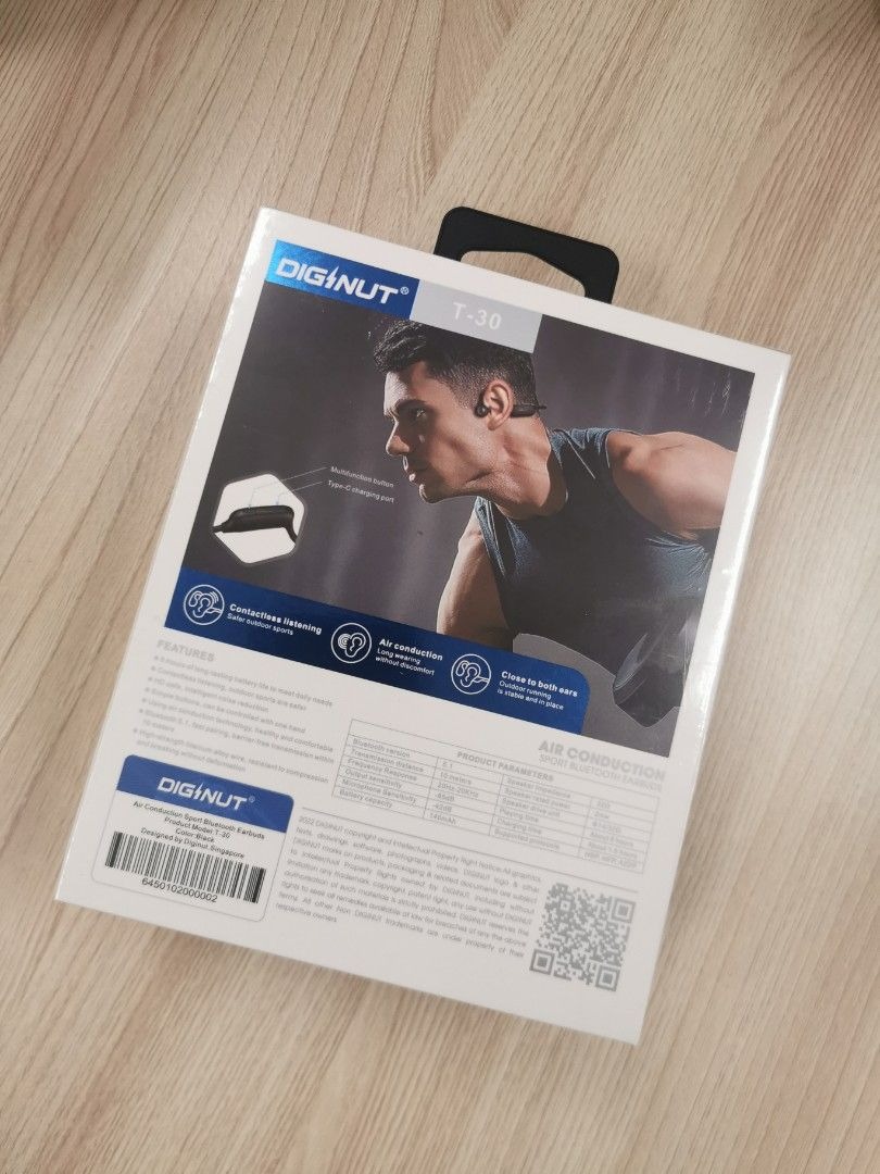 Diginut T-30 Air Conduction Sports Bluetooth Earbuds (retail price: $50 ...
