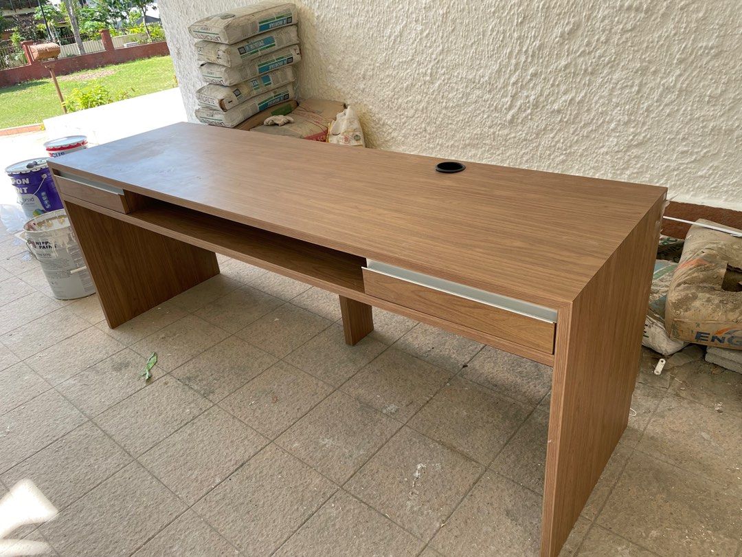 Double Study Table, Furniture & Home Living, Furniture, Tables & Sets ...