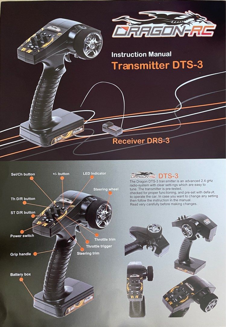 Dragon Rc Transmitter DTS -3 , Digital 2.4 GHz, Hobbies & Toys, Toys ...