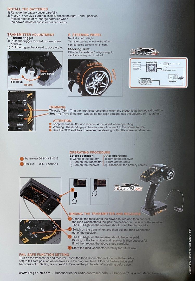 Dragon Rc Transmitter DTS -3 , Digital 2.4 GHz, Hobbies & Toys, Toys ...