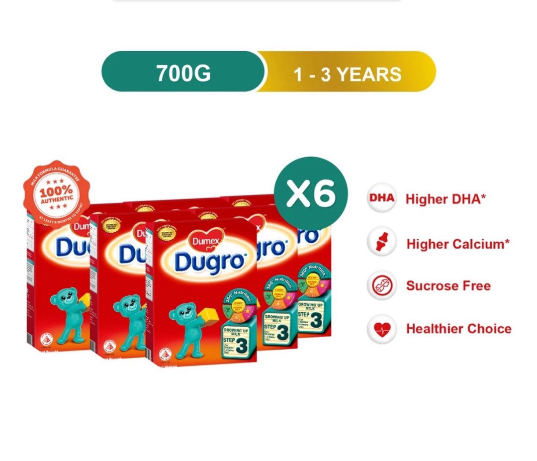 Bundle of 6 Dumex Dugro Stage 3 Children Growing Up Milk Powder Formula ...