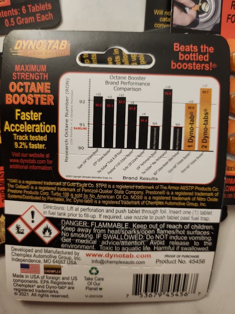 DynoTab Octane Booster, Car Accessories, Accessories on Carousell