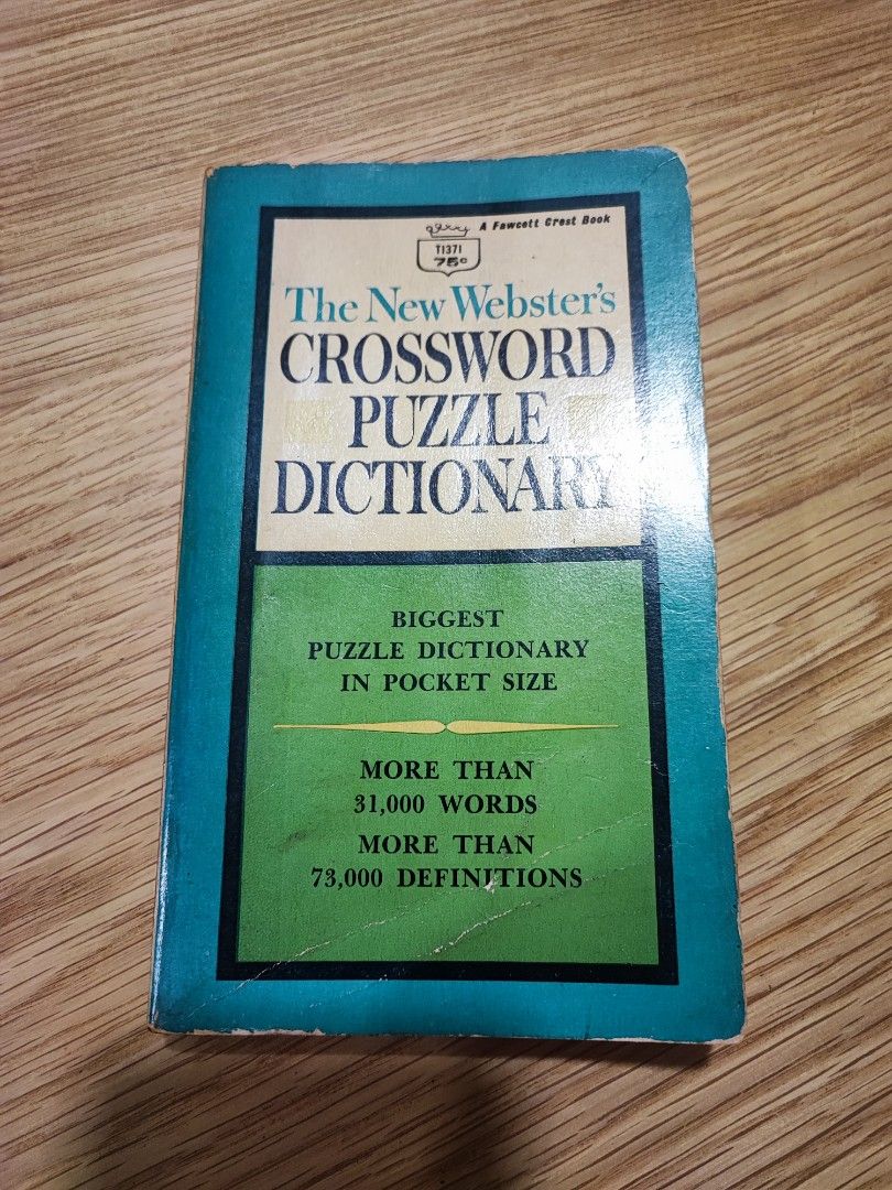 (ENG) The New Webster's Crossword Puzzle Dictionary, Hobbies & Toys ...