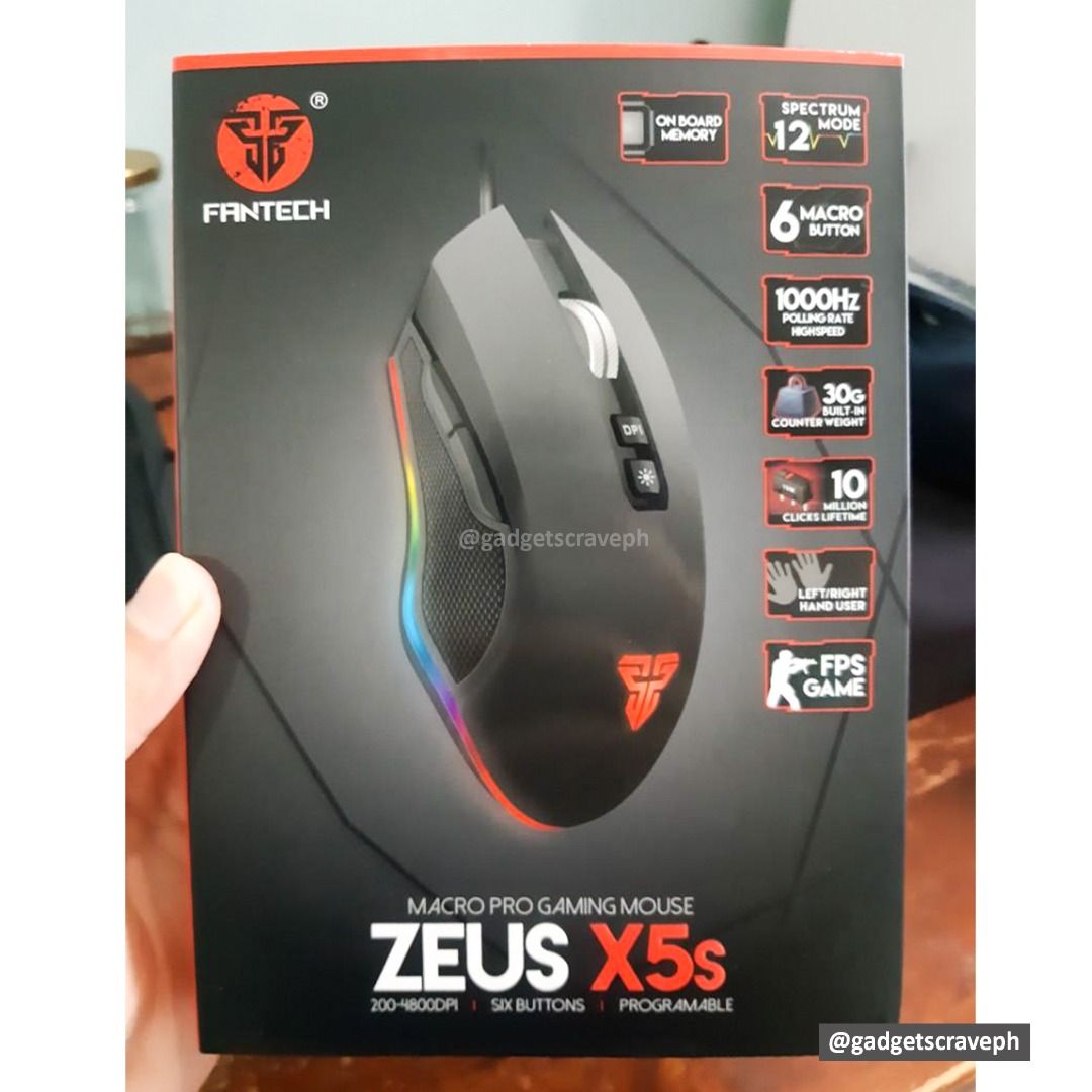Fantech Zeus X5s V2 6 Buttons Programmable Wireless Pro Gaming Mouse ...