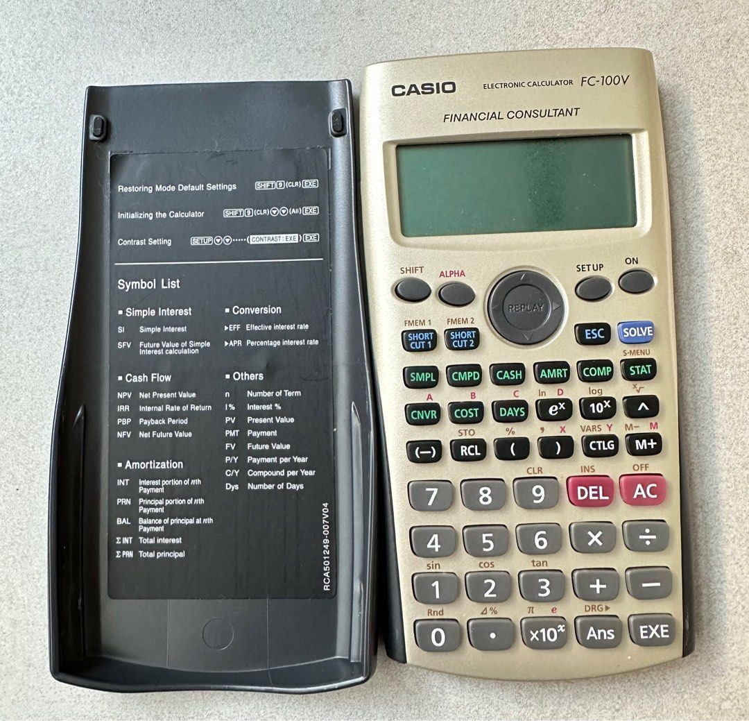 Financial Calculator Casio FC-100V, Computers & Tech, Office & Business ...