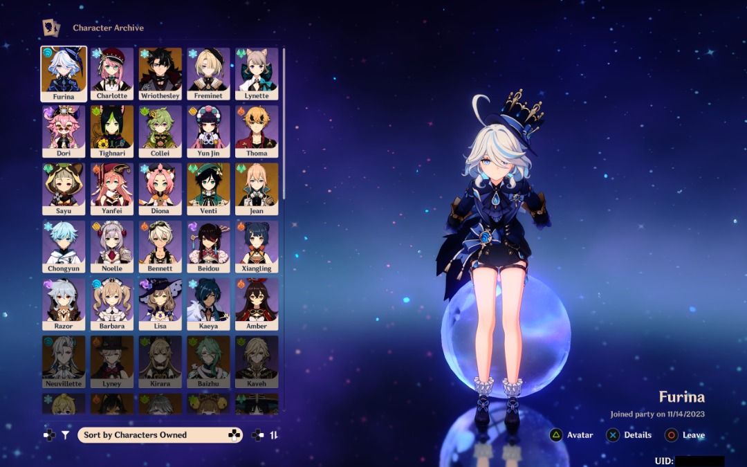 Genshin Impact (Asia Server) AR 50 | C1 Wriothesley, Venti, Furina ...