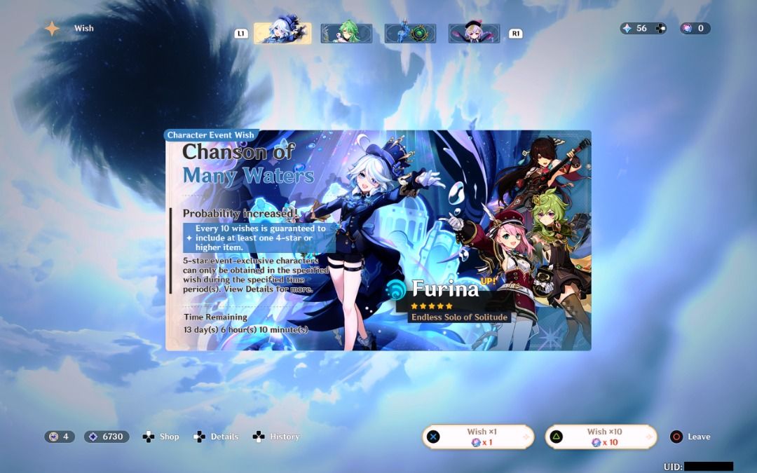 Genshin Impact (Asia Server) AR 50 | C1 Wriothesley, Venti, Furina ...