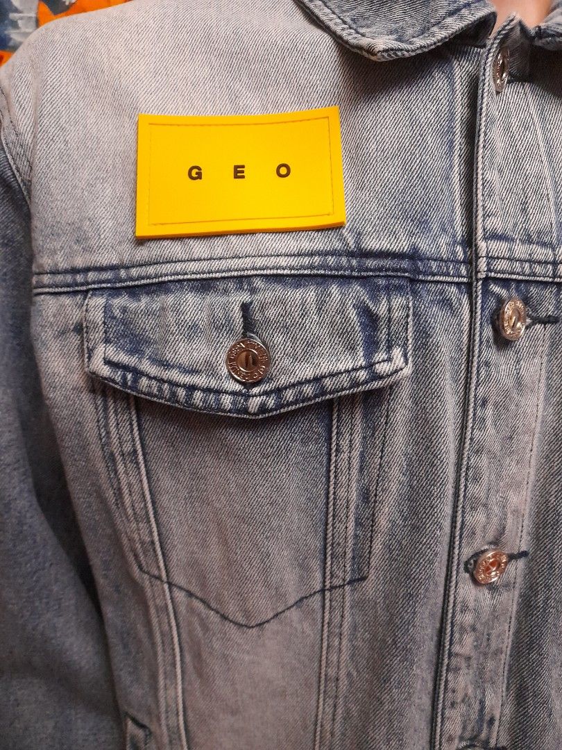 GEO LOGO DENIM JACKET, Men's Fashion, Coats, Jackets and Outerwear on ...