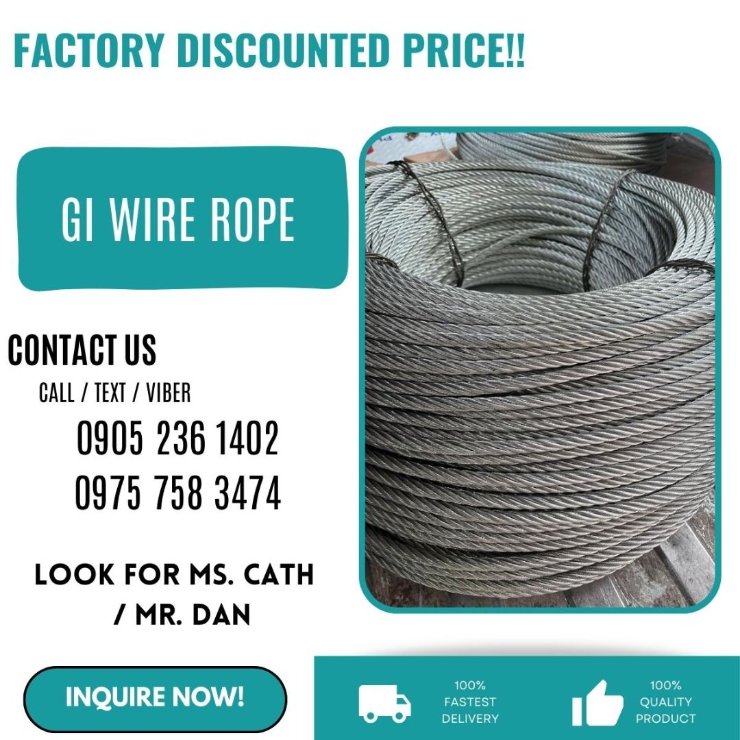 GI WIRE ROPE, Commercial & Industrial, Construction & Building ...