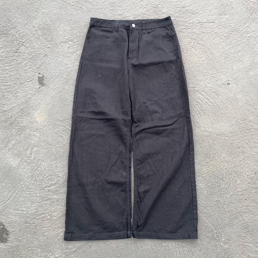 Gothic College Baggy Pants, Men's Fashion, Bottoms, Jeans on Carousell