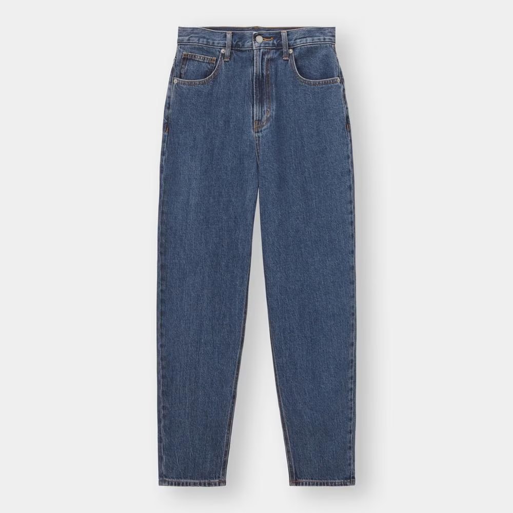 GU High Waist Tapered Jeans, Women's Fashion, Bottoms, Jeans on Carousell