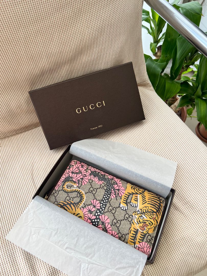Gucci Bengal-print Wallet, Luxury, Bags & Wallets on Carousell