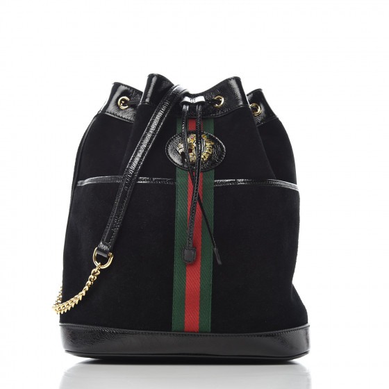Gucci Rajah Medium Bucket Bag Black, Luxury, Bags & Wallets on Carousell