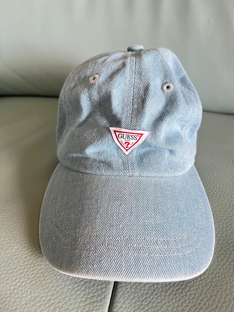 Guess denim cap, Women's Fashion, Activewear on Carousell