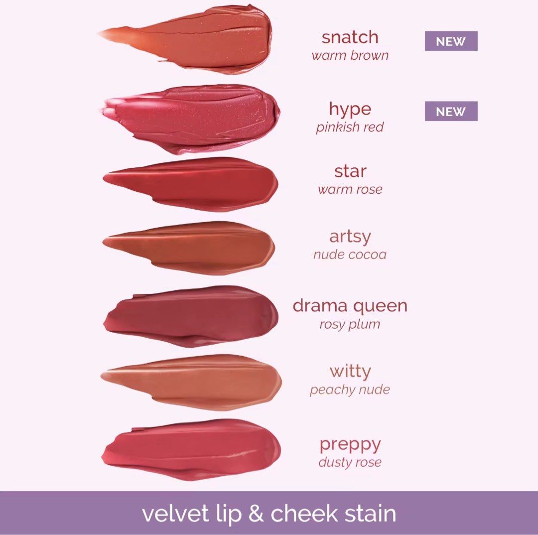 Happy Skin Velvet Lip and Cheek Stain (Witty), Beauty & Personal Care ...