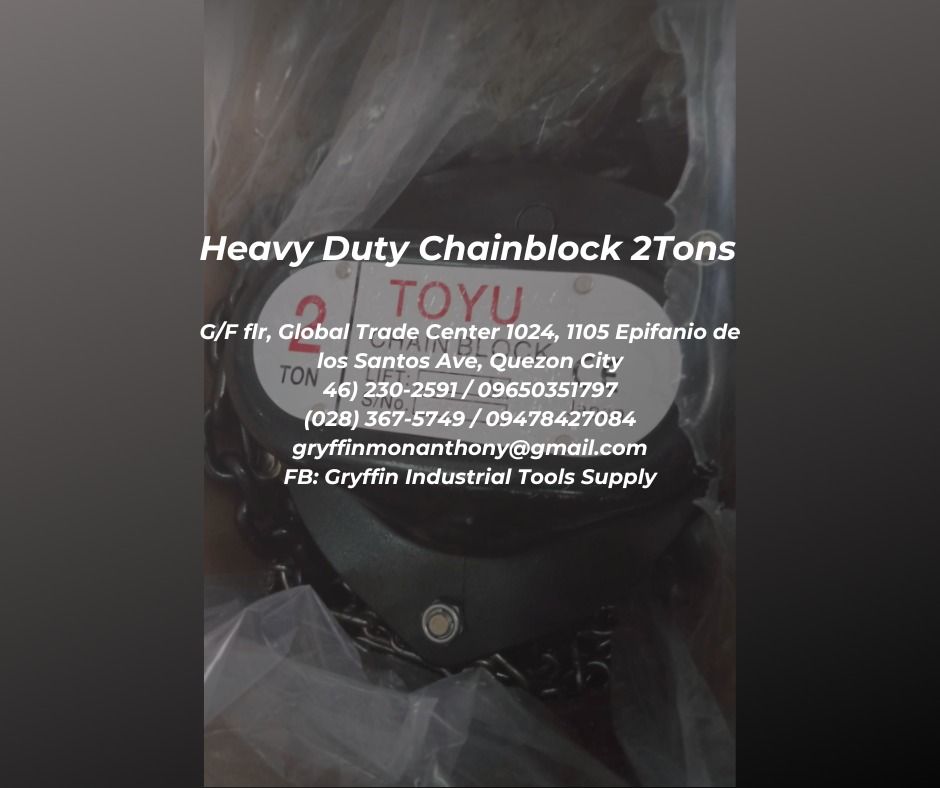 Heavy Duty Chainblock 2Tons, Commercial & Industrial, Industrial ...
