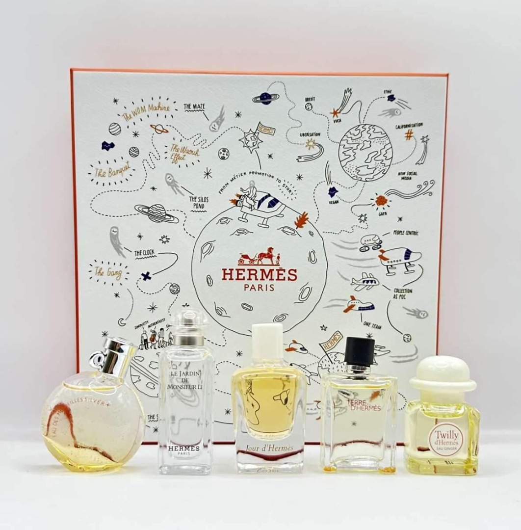 Hermes Mini Perfume Gift Set 5x7.5ml, Beauty & Personal Care, Fragrance ...