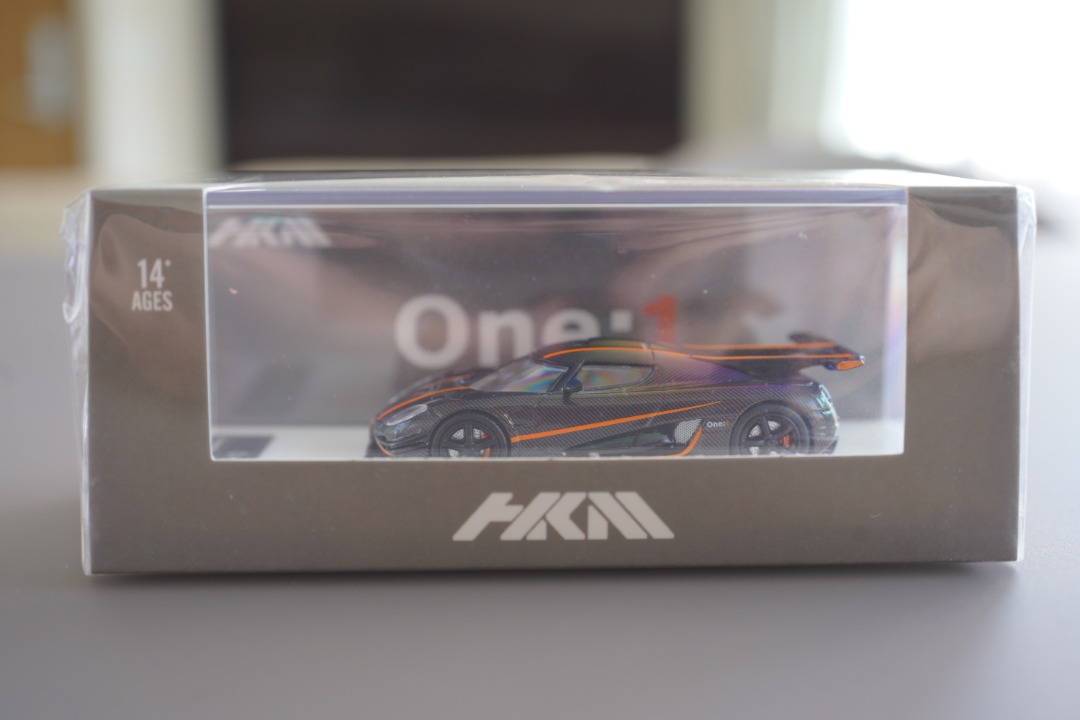 HKM 1/64 Koenigsegg Agera One:1 One to One Black Carbon Orange Accent ...