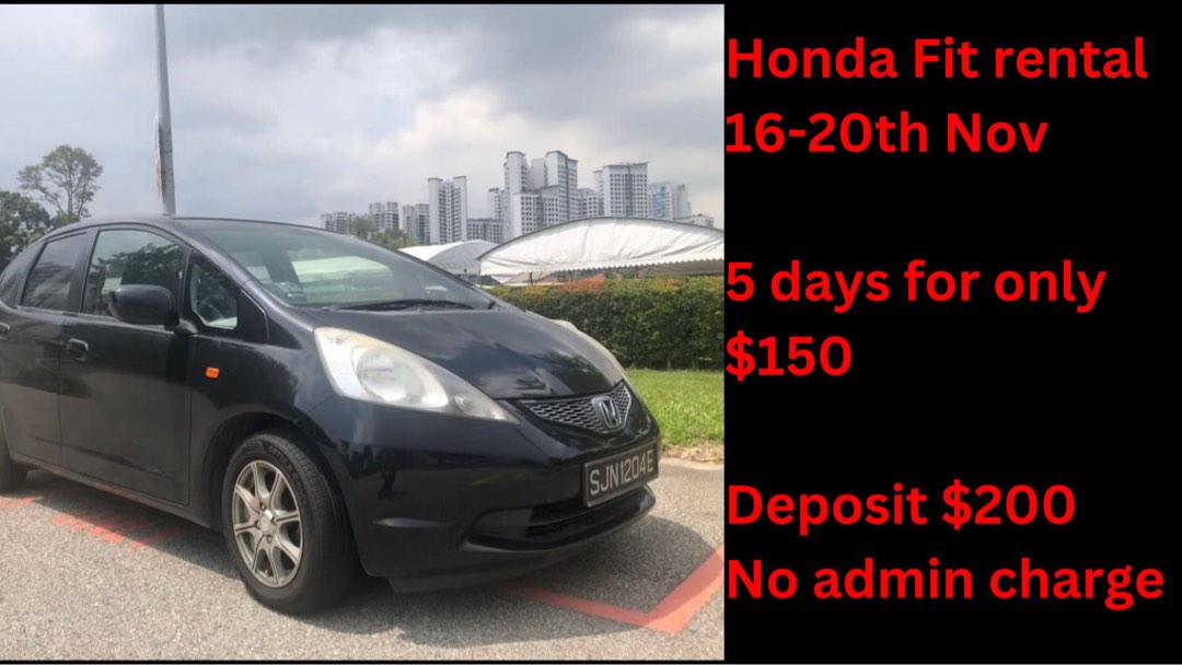 Honda fit rental, Cars, Car Rental on Carousell