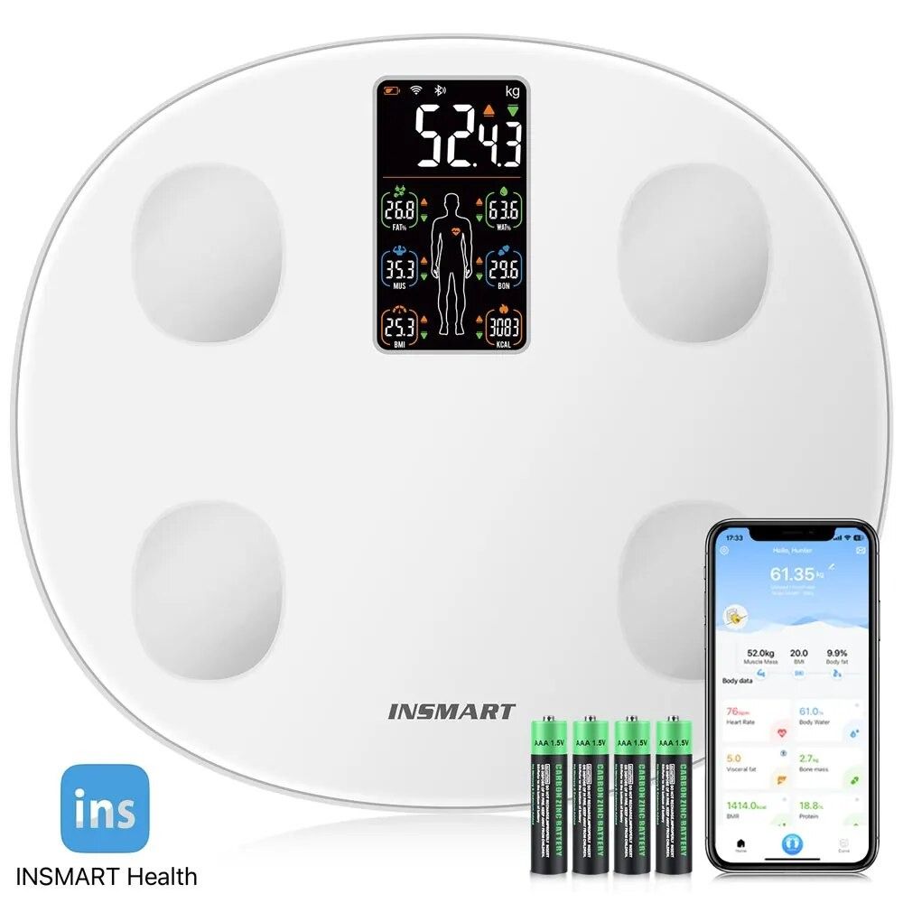INSMART Body Weight Scale Balance Smart Digital Bathroom Scale for ...