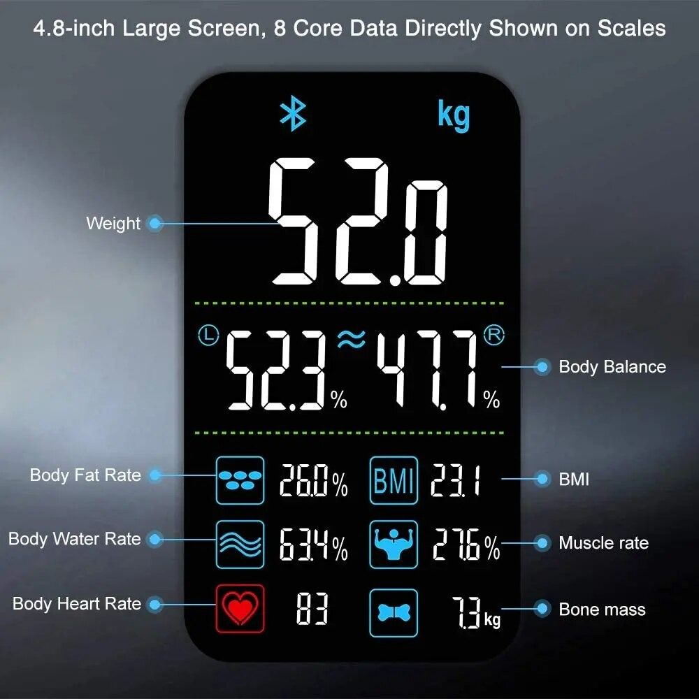 INSMART Body Weight Scale Balance Smart Digital Bathroom Scale for ...