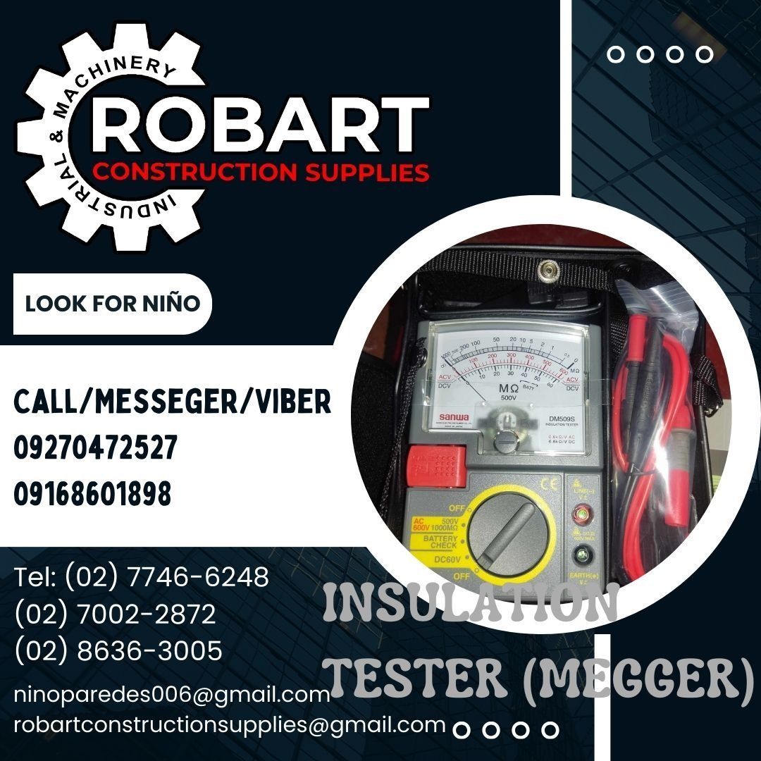 INSULATION TESTER (Megger), Commercial & Industrial, Construction Tools ...