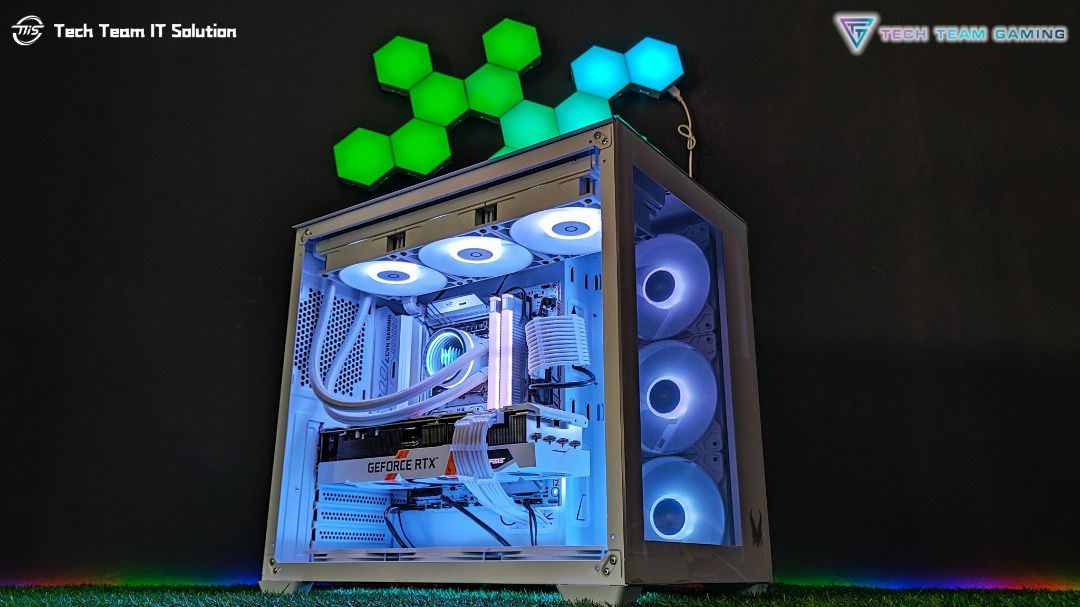 INVASION GT-205 ATX TEMPERED GLASS GAMING CASE (WITH 6 ARGB FANS) BLACK ...