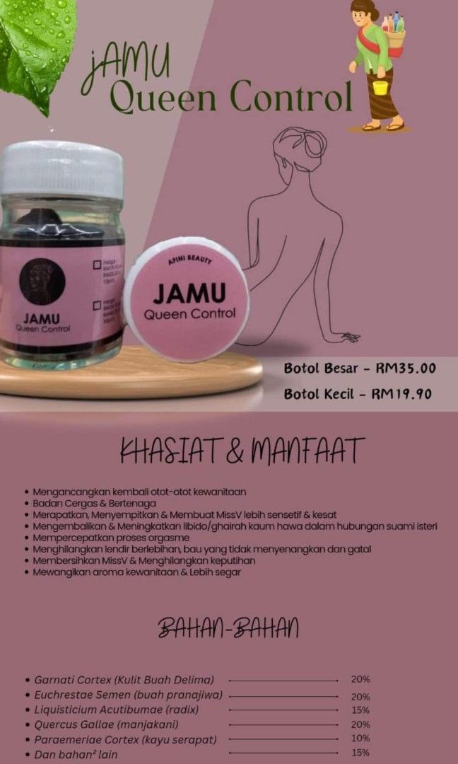JAMU QUEEN CONTROL, Health & Nutrition, Health Supplements, Vitamins ...