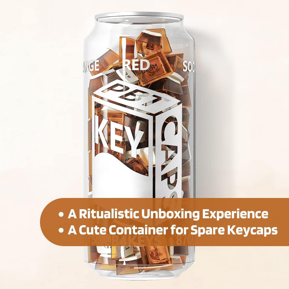 KBDcraft Soda Can Pudding Keycaps for Mechanical Keyboards, ASA Profile ...
