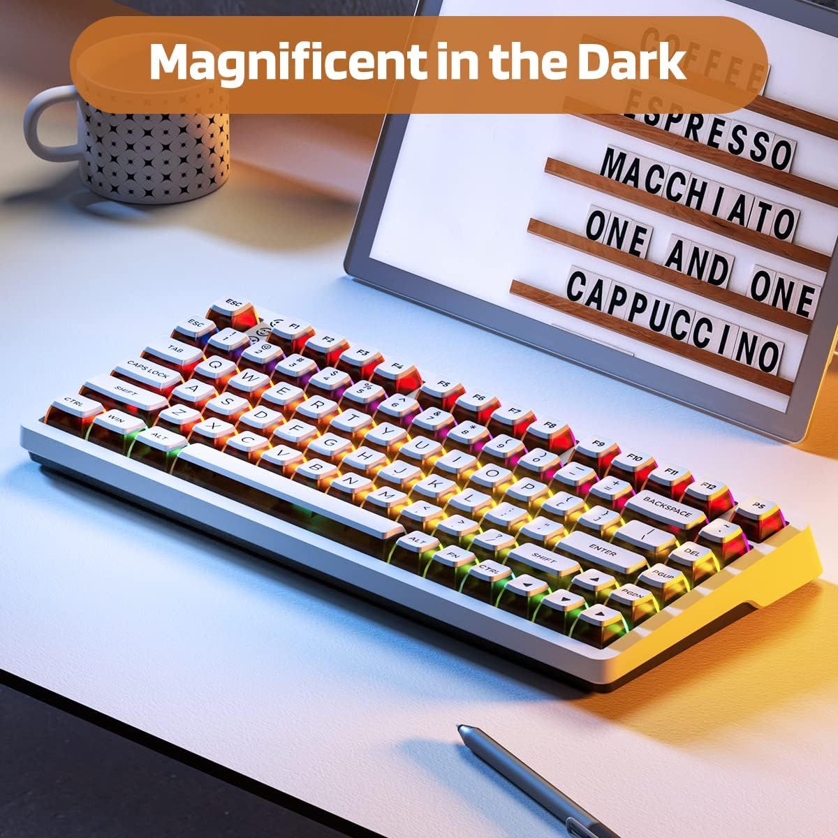 KBDcraft Soda Can Pudding Keycaps for Mechanical Keyboards, ASA Profile, Innovated Based on OEM ...