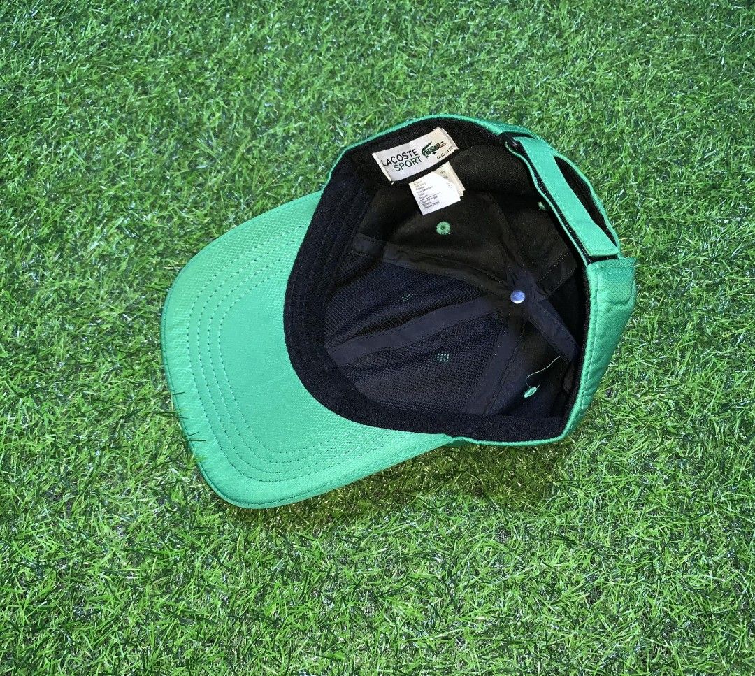 Lacoste Side Logo Velcro Strap Cap Green, Men's Fashion, Watches ...