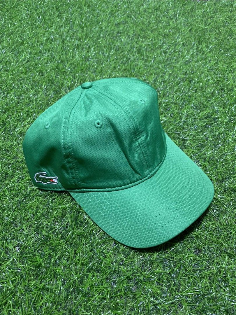 Lacoste Side Logo Velcro Strap Cap Green, Men's Fashion, Watches ...