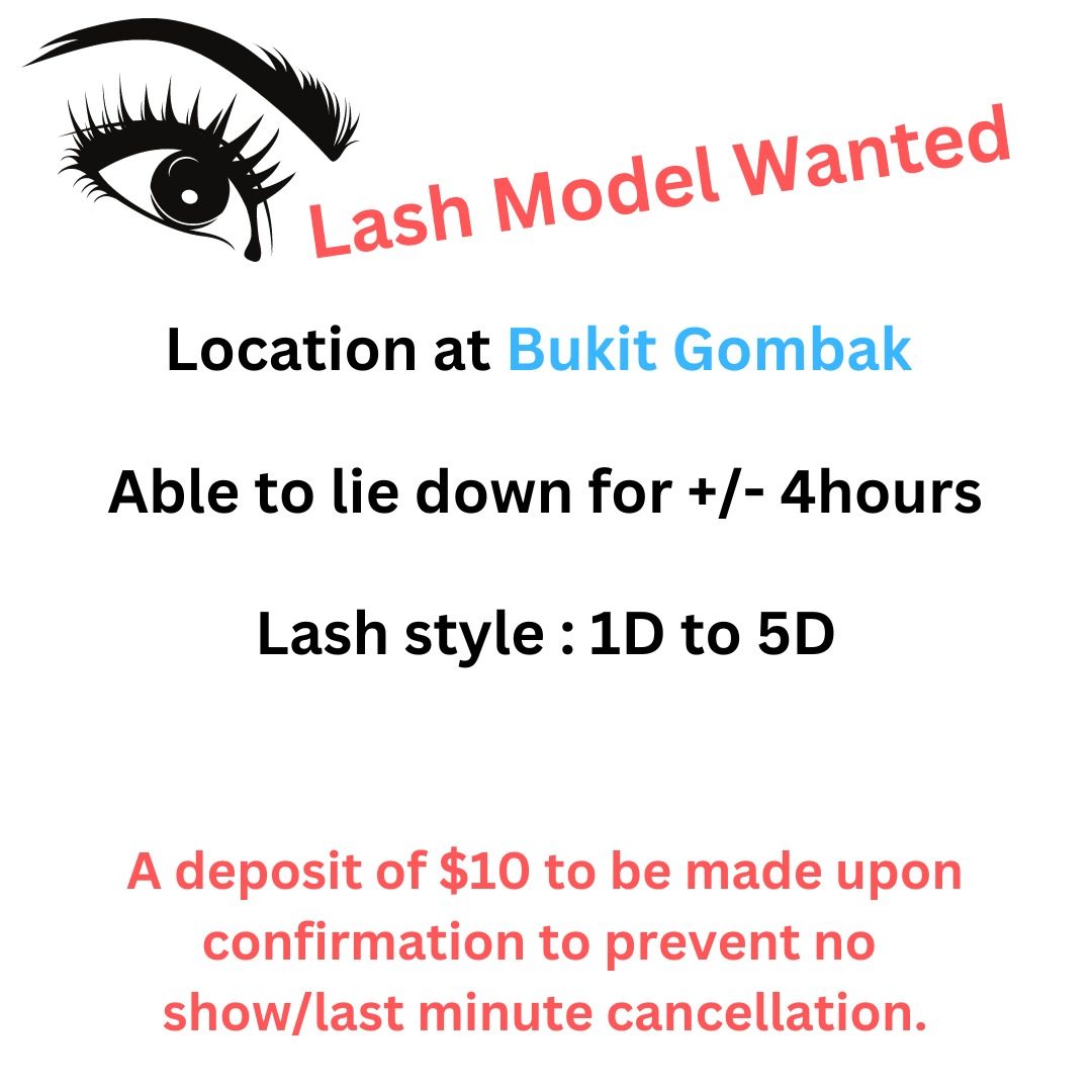 lash Model, Bulletin Board, Looking For on Carousell