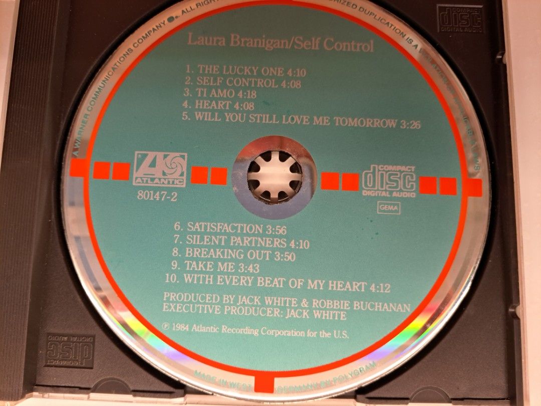 Laura Branigan - Self Control. A target cd. 1984 Atlantic Recording ...