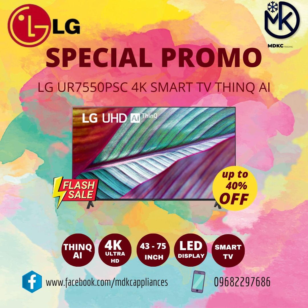 LG 4k UHD SMART TV WEB OS THINQ AI SALE!, TV & Home Appliances, TV ...