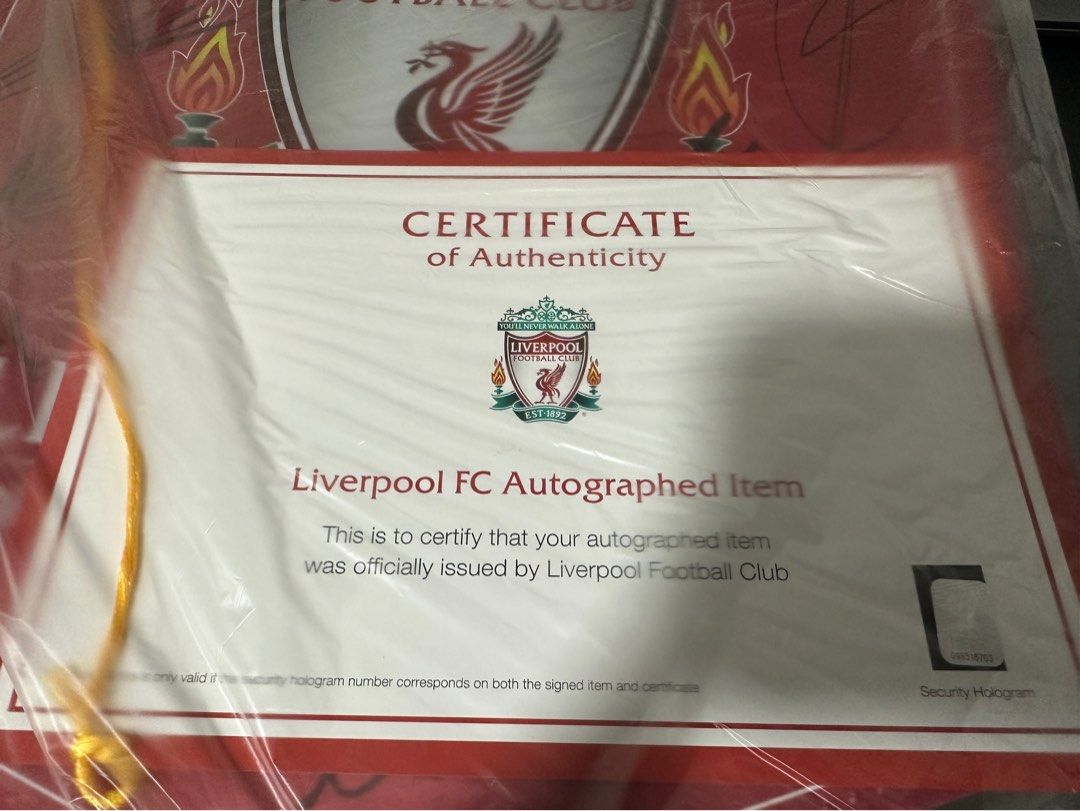 Liverpool FC Autographed Pennant, Hobbies & Toys, Memorabilia ...