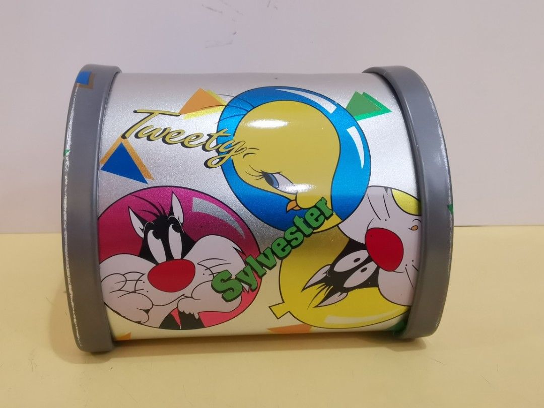 Looney Tunes Tweety & Sylvester Design Metal Piggy Bank Coin Bank ...