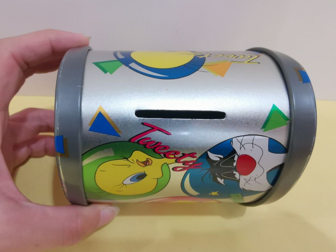 Looney Tunes Tweety & Sylvester Design Metal Piggy Bank Coin Bank ...