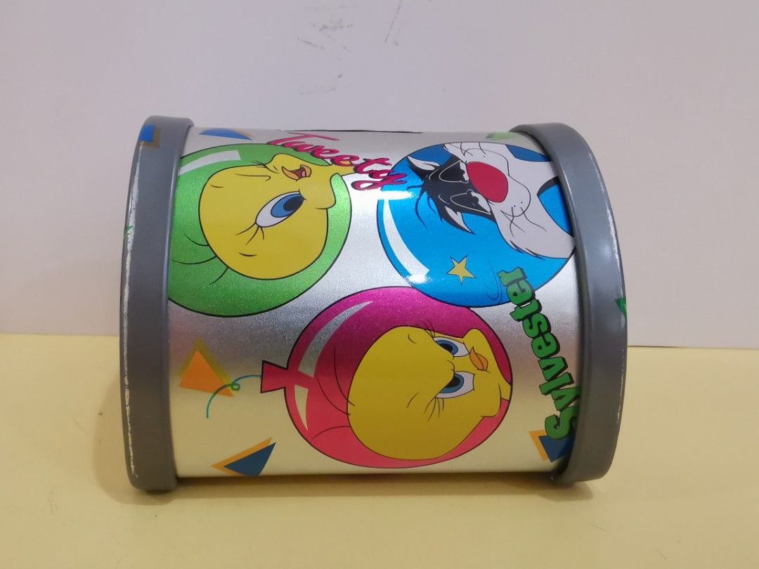 Looney Tunes Tweety & Sylvester Design Metal Piggy Bank Coin Bank ...