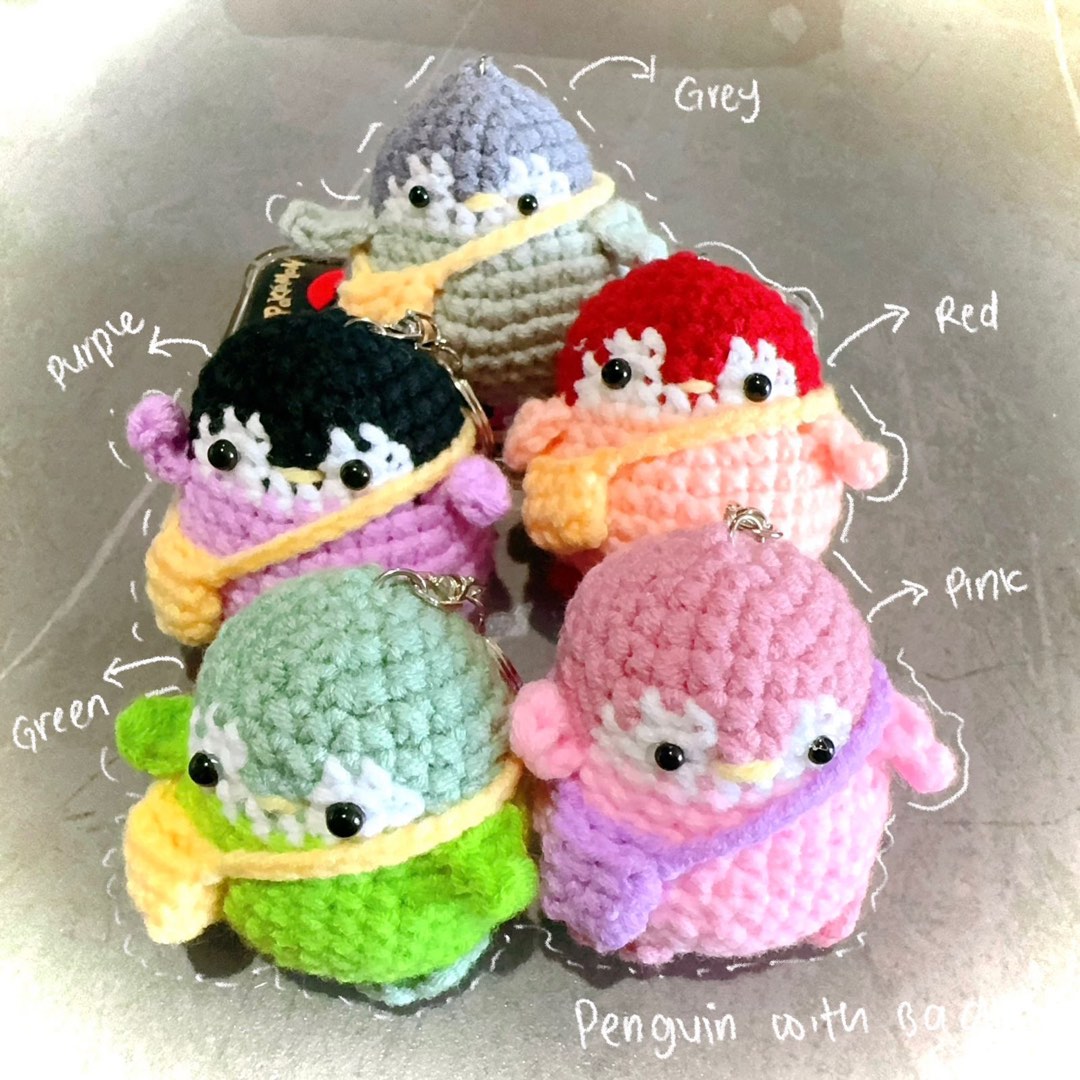 matching crochet penguins, Hobbies & Toys, Stationery & Craft, Handmade ...