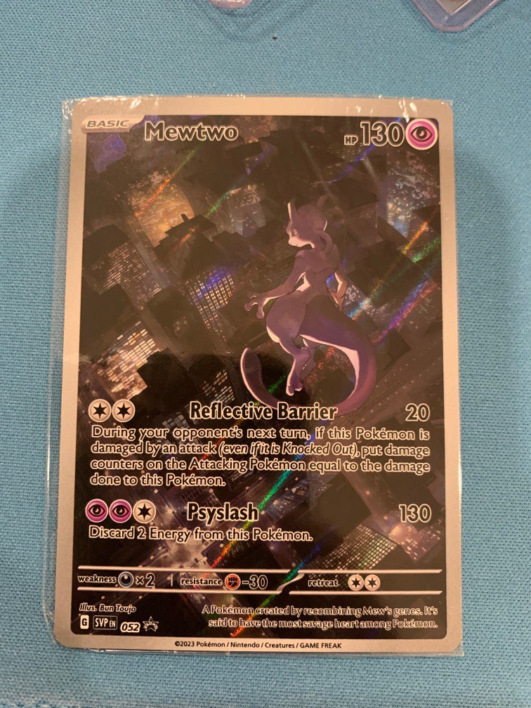 Mew SAR PROMO, MEWTWO SAR PROMO, MEW metal card, Hobbies & Toys, Toys ...