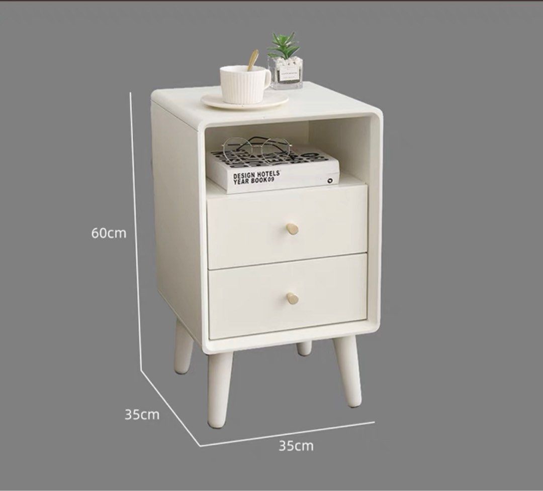 Minimalist modern slim bedside table, Furniture & Home Living ...