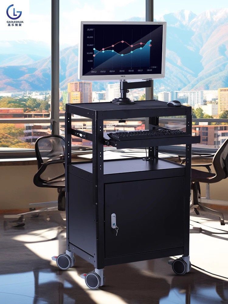 Monitor stand mobile cart cabinet, Computers & Tech, Parts ...