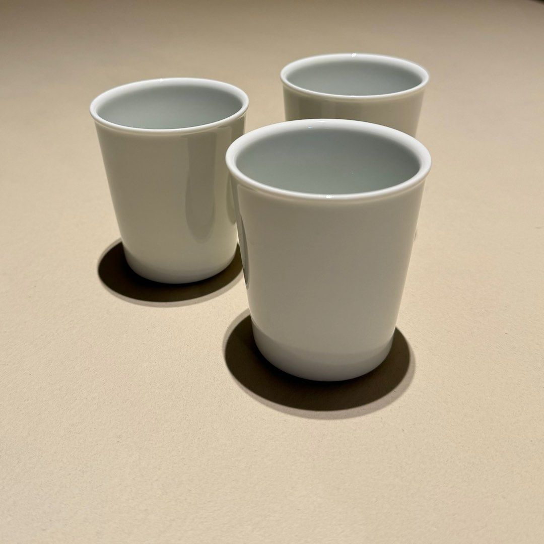 MUJI Porcelain Cups (3 pcs), Furniture & Home Living, Kitchenware ...